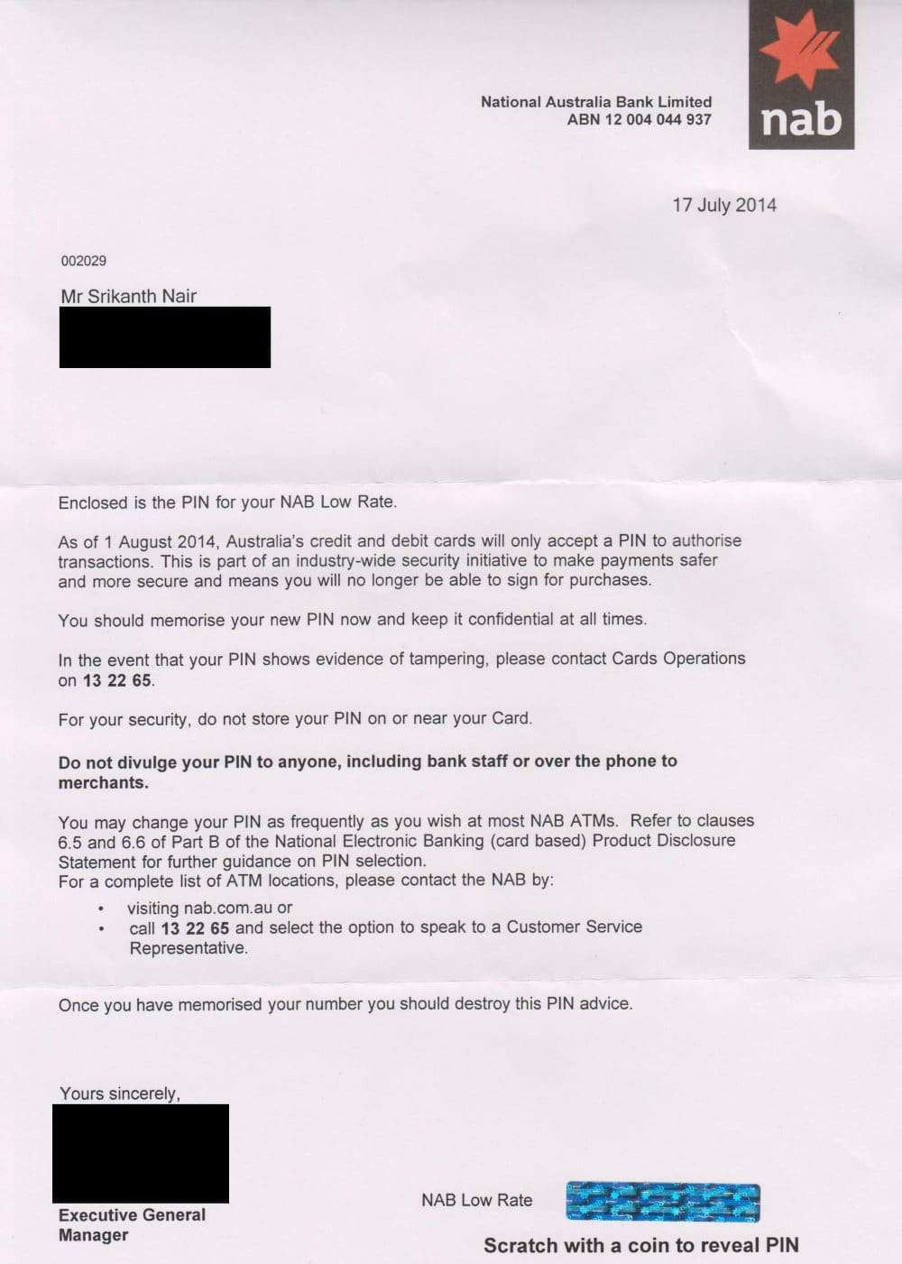 My NAB Credit Card Misadventure (Resolved) | Srikanth A Nair